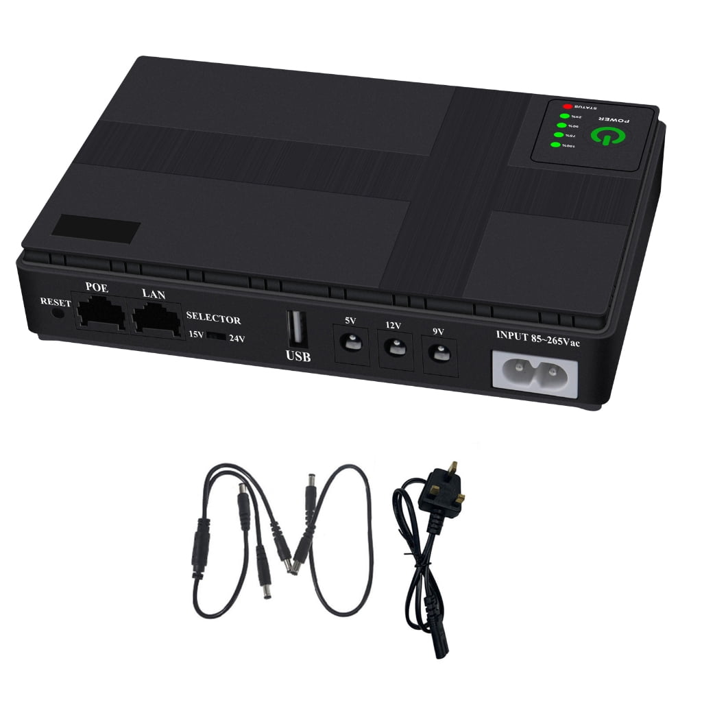 Sofullue UPS 5V 9V 12V 2A Uninterruptible Power Supply Backup with ...