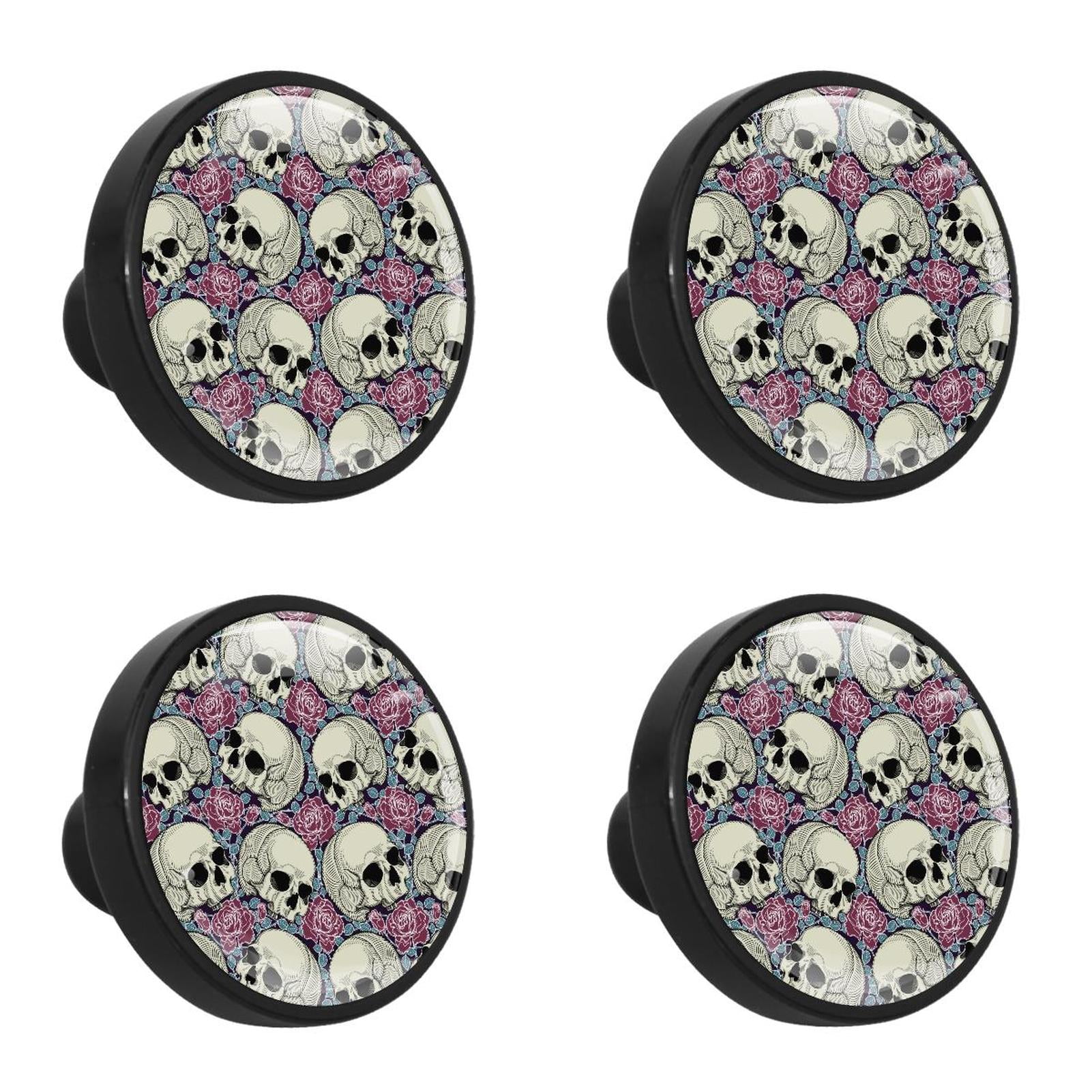 4 Pcs Skull Knobs for Kitchen Cabinet Cupboard Dresser Bookcase Drawer ...