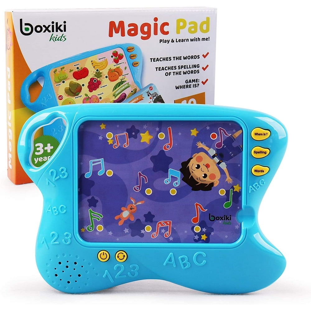 Boxiki kids Learning Pad with 10 Educational Cards by Kids Board Game w ...