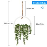Miqiao 2 Pcs Artificial Hanging Succulents Plants, Faux String of ...
