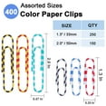 Sinvic Vinyl Coated Paper Clips, Assorted Size, 400 Piece Pack ...