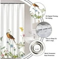 Small Half Size Stall Shower Curtain with 6 Hooks Shower Stall Curtain ...