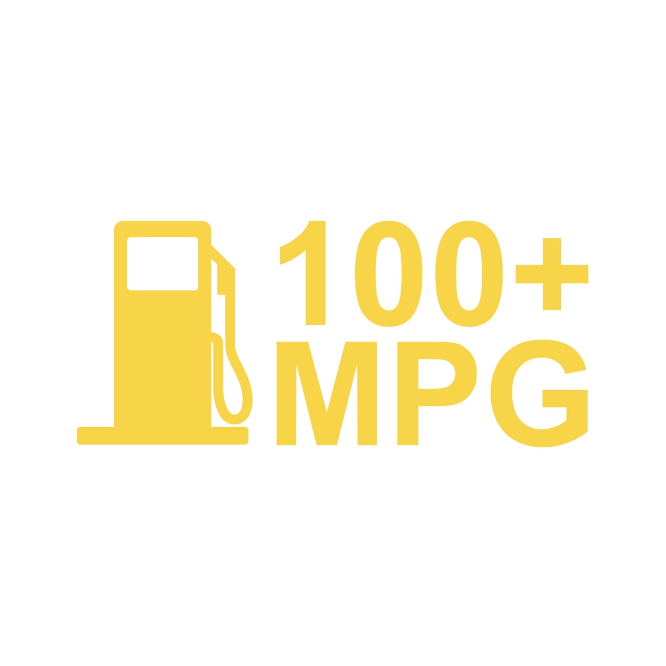 100 MPG Sticker Decal Die Cut - Self Adhesive Vinyl - Weatherproof ...