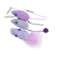3 Pack Catnip Mouse Toy Set with Crinkle Noise Soft Fabric for Indoor ...