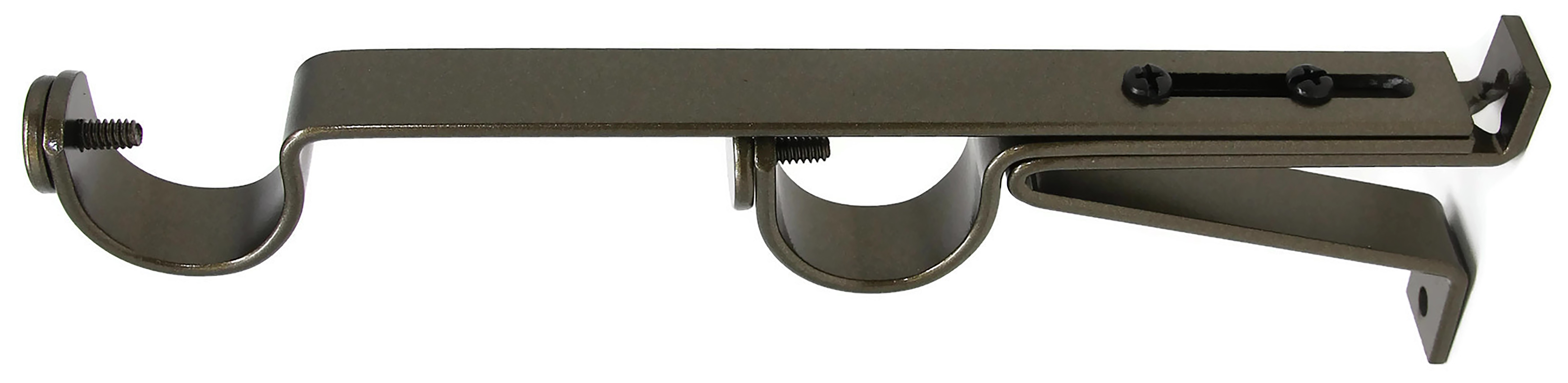 Urbanest Adjustable Double Rod Bracket, Up to 1 1/8", Antique Gold ...