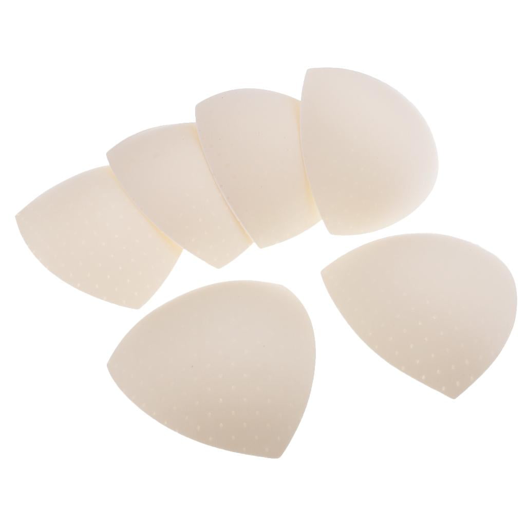 3 Pairs Women Foam Insert Bra Pad Bra Inserts Breast Enlargement Pillow Swimsuit Triangle Shape