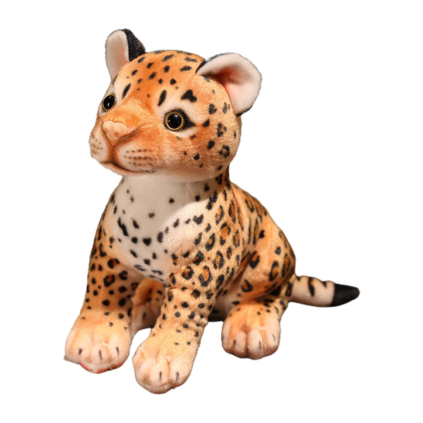 LIWEN Cute 3D Wild Animal Plushie Leopard Doll Ornament Soft Stuffed ...