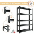 Slsy 2 Pack 72"H x 36"W x 18"D Garage Shelving, Heavy Duty Steel ...