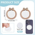 2Pcs Alloy Rhinestones & Glass Makeup Mirror with 6Pcs Acrylic Double ...