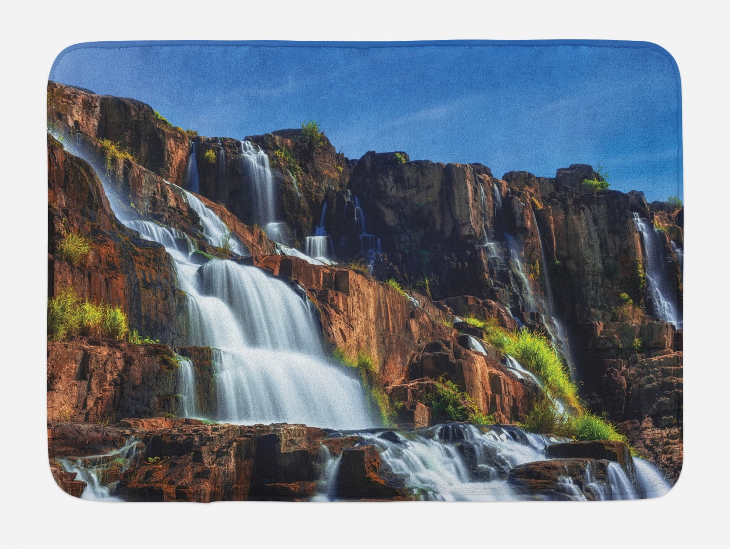 Rainforest Bath Mat, Pongour Waterfall Exotic Asian Natural Beauty ...