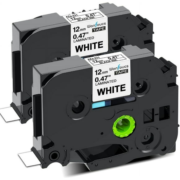 12mm 47 Laminated White Tz Tape