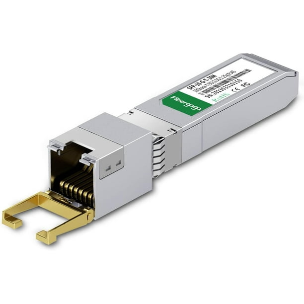 【2 Pack】 SFP+ to RJ45, 1.25g/2.5g/5g/10G-T Copper Transceiver Module ...