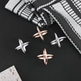 6Pcs Scarf Ring, X Shape Scarf Slide Buckle, Wonderful Scarf Clip for ...