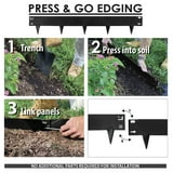 IronRidge 4in H x 39in L Press and Go Black Metal Steel Landscape and ...