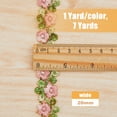 7 Yards 7 Colors Gradient Color Polyester Flower Lace Ribbon Flower ...
