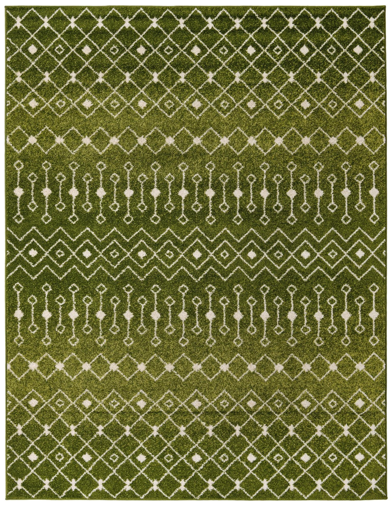 Rugs.com Moroccan Trellis Collection Rug – 8' x 10' Green Medium Rug ...