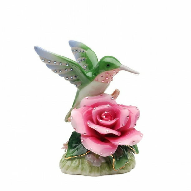 Cosmos 58041 Fine Porcelain Hummingbird with Rose Musical Figurine, 3-1 ...