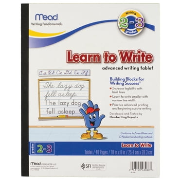 Mead Learn to Letter Kindergarten Handwriting Paper for Children ...