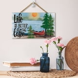 CounterArt "Life Is Better" Hanging Wood Wall Sign - Walmart.com