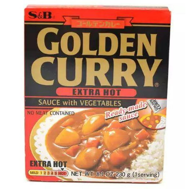 S&B Golden Curry Ready Made Sauce Extra Hot 8.1oz - Walmart.com ...