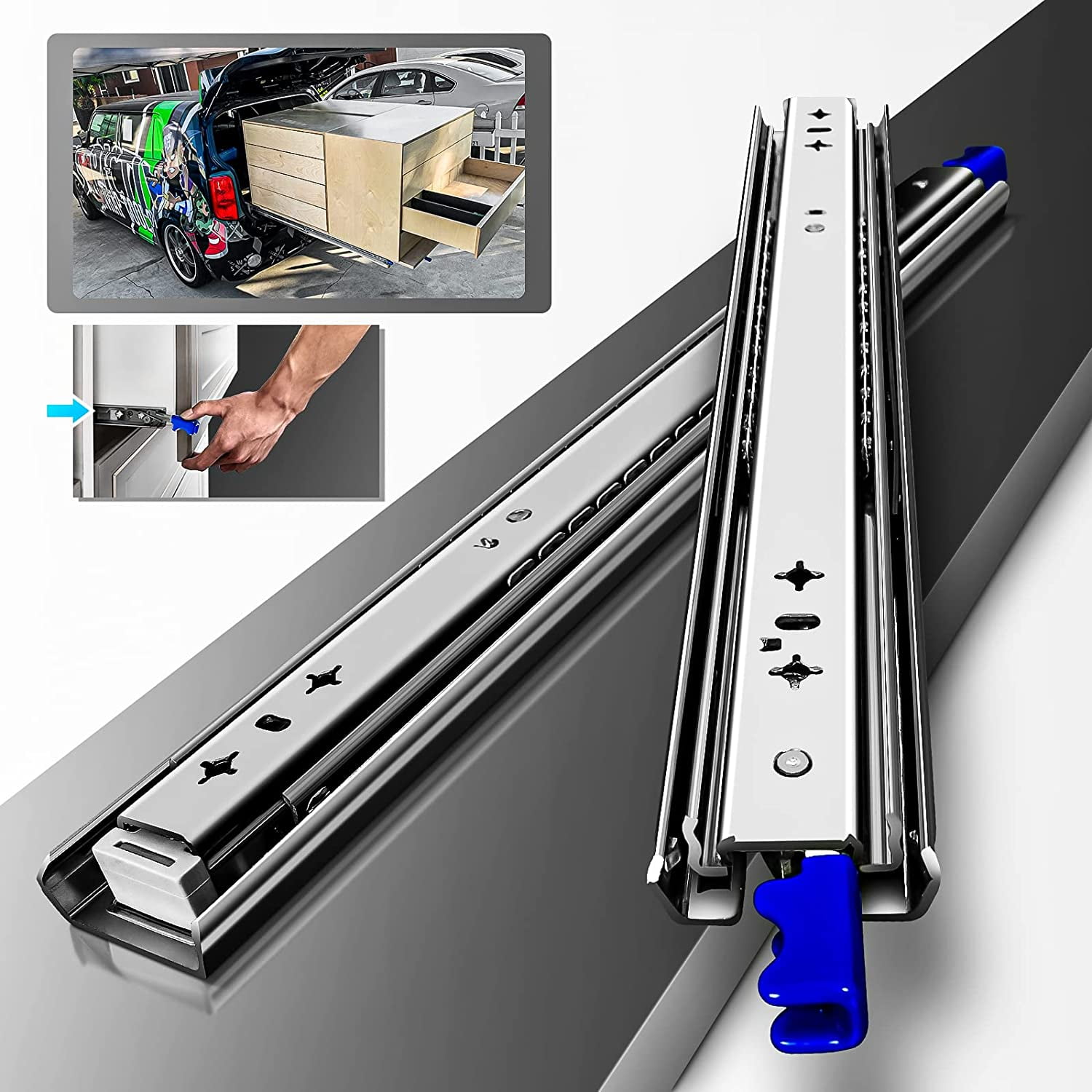 Buy AOLISHENG Heavy Duty Drawer Slides 20 Inch with Lock 250 lb Bearing ... Buy AOLISHENG Heavy Duty Drawer Slides 20 Inch with Lock 250 lb Bearing ...