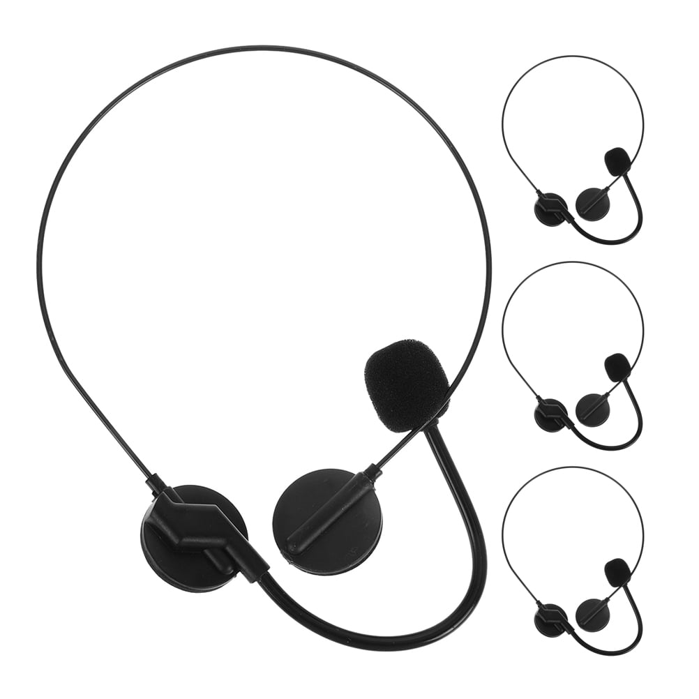 Click here for Alvinma 4pcs Fake Headset Microphone Black Plastic... prices
