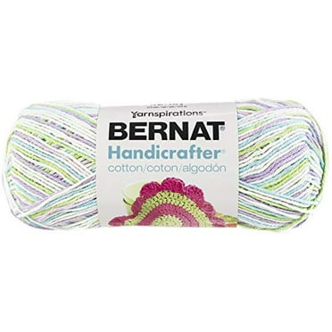 Bernat Handicrafter 4 Medium Cotton Yarn, Lemon Swirl Ombre 1.5oz/42.5g ...