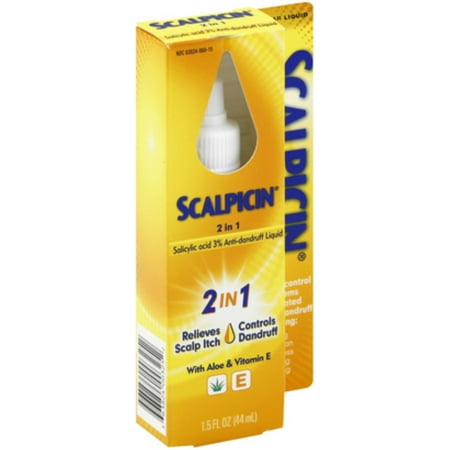Scalpicin 2 in 1 Scalp Itch Treatment 1.5 oz (Pack of 3) - Walmart.com