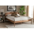Baxton Studio Studio Leanora Mid-Century Wood Platform Bed, King ...