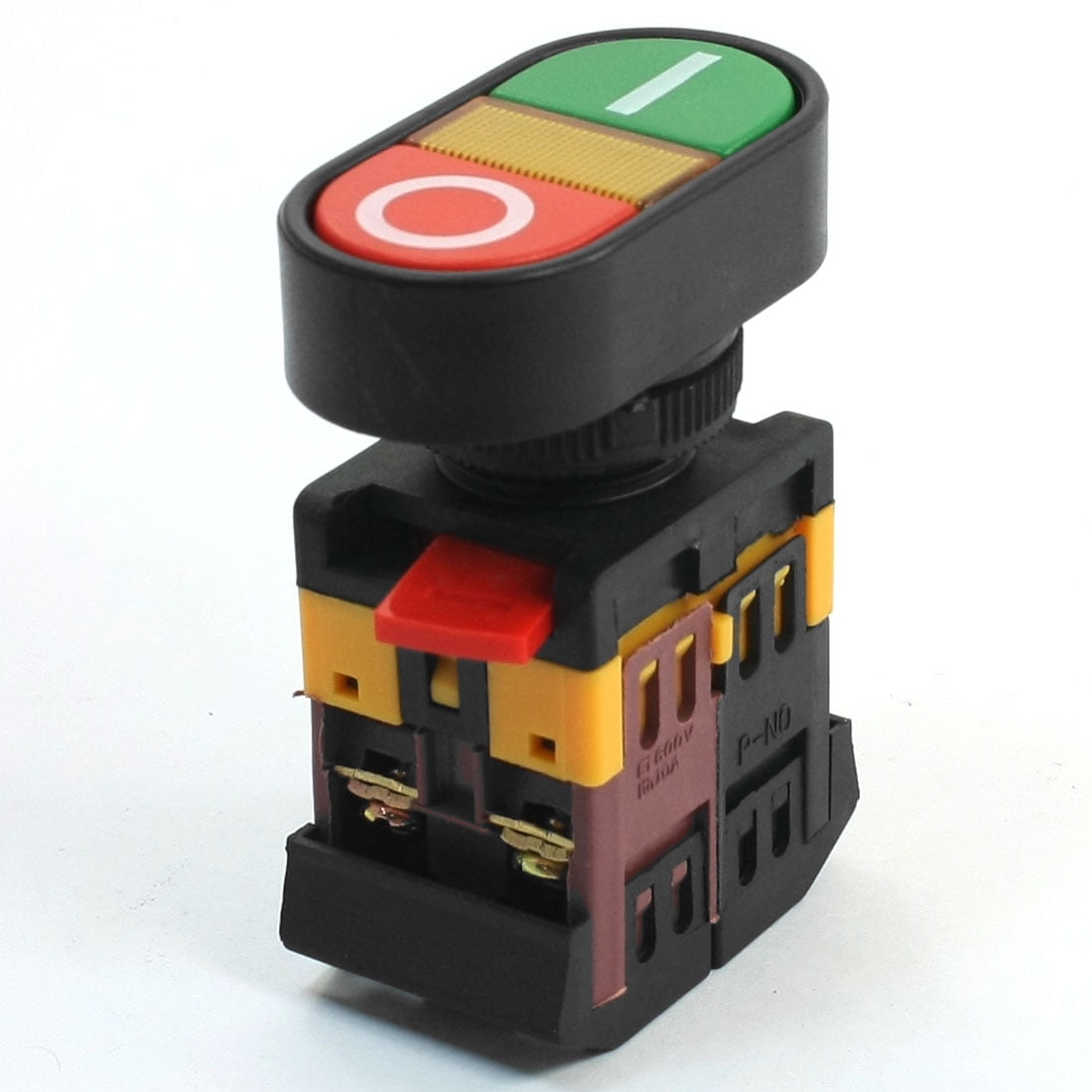 Ui 600V Ith 10A 22mm Thread Light I/O Momentary Dual Push-Button Switch ...