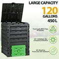HomGarden 120Gal Extra Large Composting Bin Garden Composter BPA-Free ...