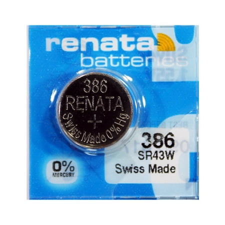 50-Pack 386 / 301 / SR43SW Renata Silver Oxide Button Battery | Walmart ...