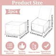 2Pcs Clear Acrylic Box with Lid, 4x4x2.3inch, Small Jewelry Display ...