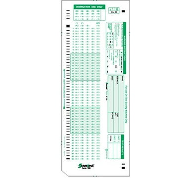 ScanRite - 882-E Scantron Compatible Testing Sheet, 50 sheet pack ...
