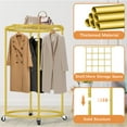 Nefoso Clothing Garment Rack,Round Clothes Rack with 4 Universal Wheels ...