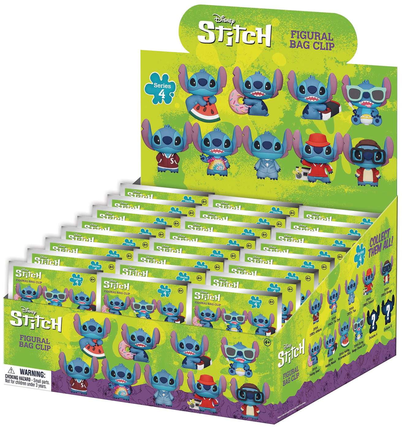 Disney 3D Figural Keyring Lilo & Stitch Series 4 Mystery Box (24 Packs ...