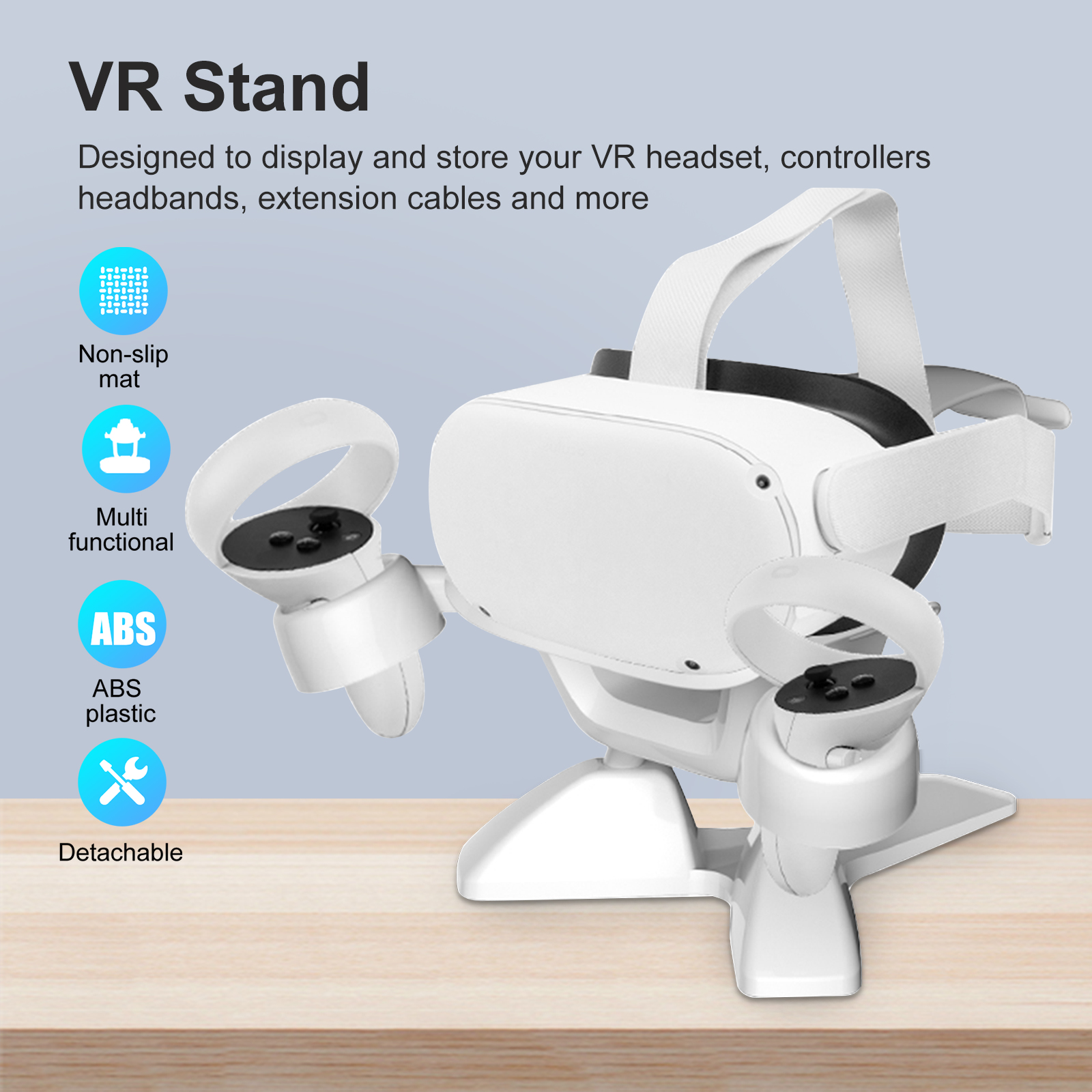 Buy VR Stand, TSV VR Headset Stand Display Holder & Controller Mount Station, Desktop Display ...