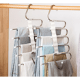 5 In 1 Wardrobe Hanger Multi-functional Clothes Hangers Pants Stainless ...