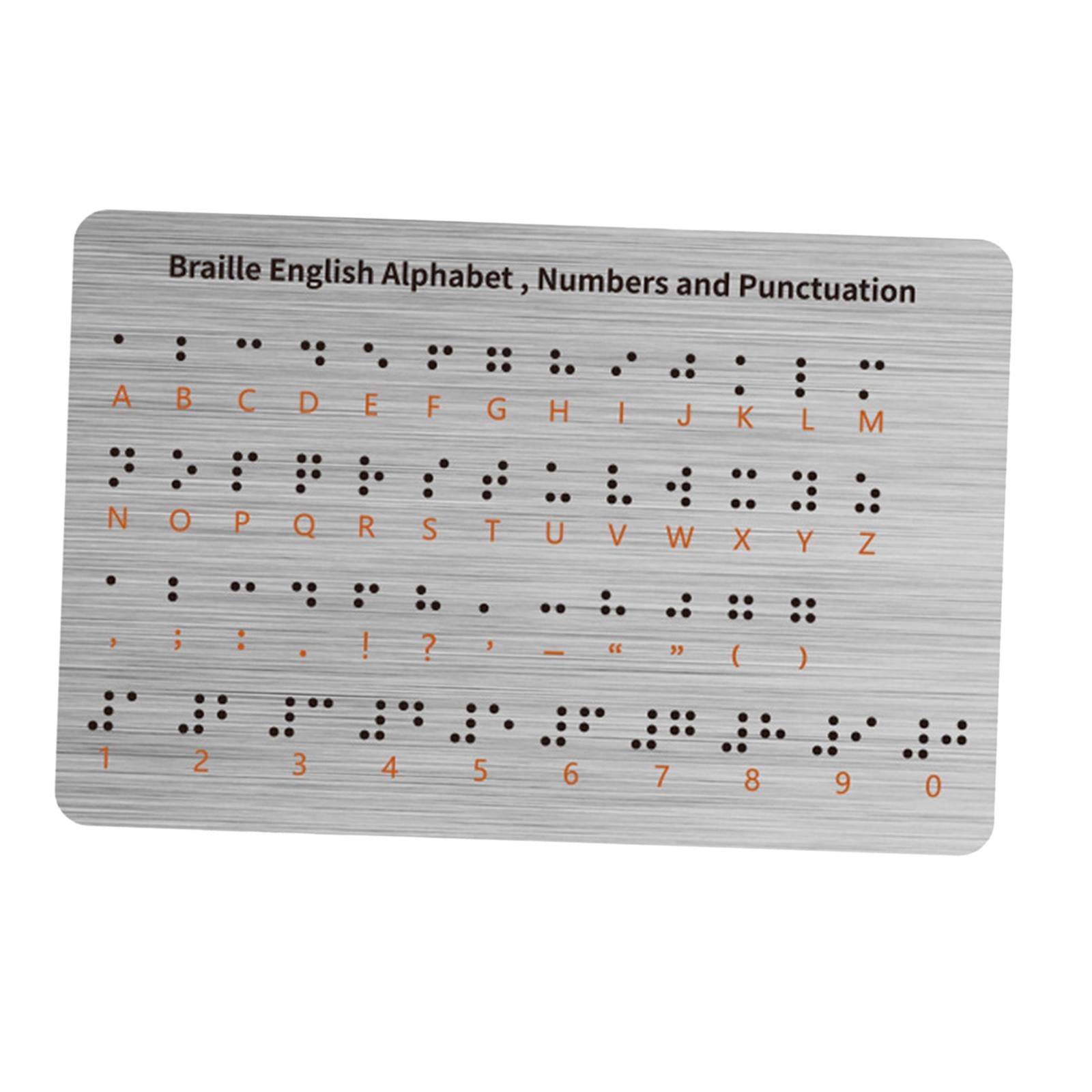 Tablero de alfabeto braille con puntos en relieve, ligero, portátil ...