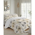 4 Piece Duvet Cover Set Full, Watercolor Brown Grey Flowers Soft ...