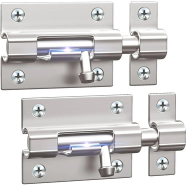 Costyle Door Locks, Stainless Steel Slide Latch Lock, Keyless, Screws ...