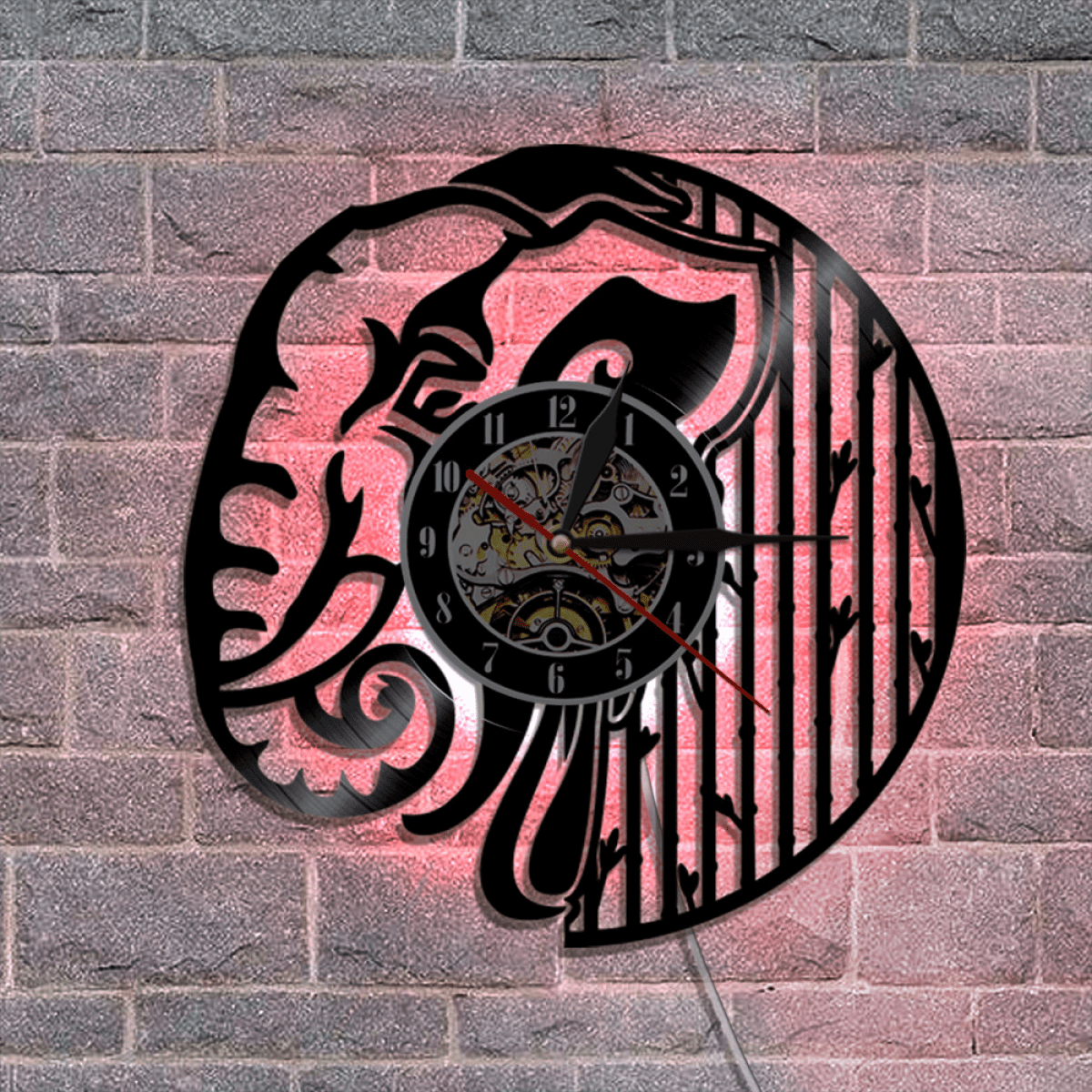 Home & Living 11.8'' Wall Clock Seat Design Vinyl Clock Decal,3D Red ...