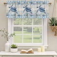 Blue Turtle Coastal 2 Panels Kitchen Valance, Summer Starfish Beach ...
