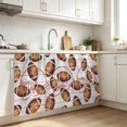 Brown Vintage Football Cabinet Curtain 28"W x 51"L, Grey Wooden Retro ...