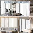 Grezone Decorative Portable 4-Panel Room Divider, Folding Privacy ...