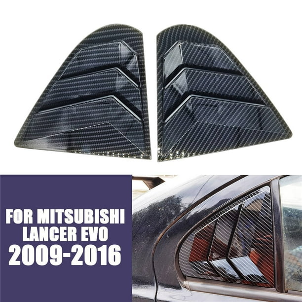 New Carbon Fiber Look Quarter Window Louver Shutter Cover Side Vent For ...