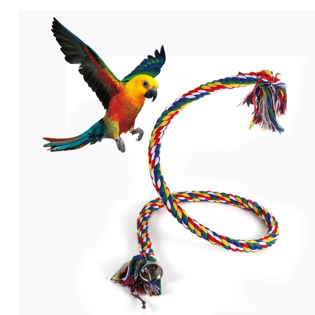 Herwey Parrot Toy Rope Small Pet Bird Parrot Hanging Cotton Rope Swing ...