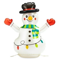 Zimtown 6FT Large Inflatables Snowman with Three Penguins Christmas ...