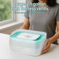 2.1Gal Whirlpool Pet Water Fountain,3-Layer Filter,25dB Silent Pump,LED ...