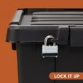 IRIS USA, 5 Gallon Black Storage Totes - Pack of 6, Lockable, Stackable ...